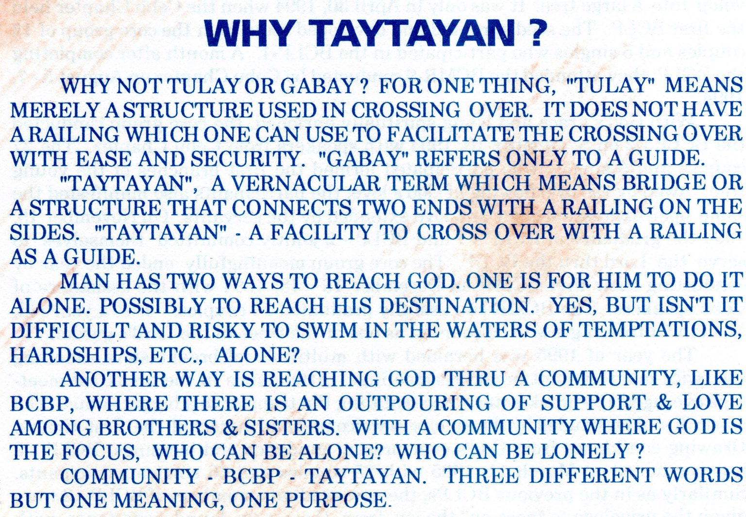 Editor’s Note: THE BRIDGE IS OPEN AGAIN! – BCBP Mactan